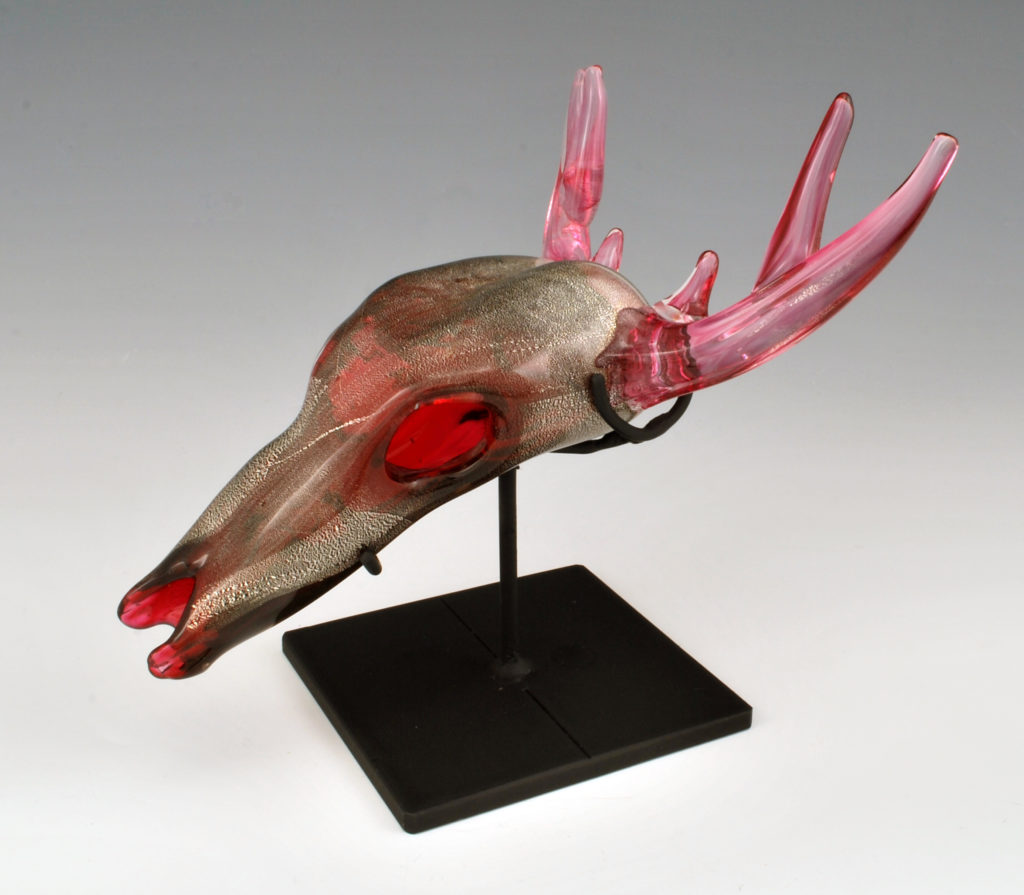 Ruby Silver Deer Skull - Oliver Doriss
